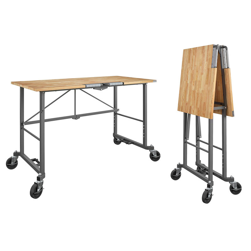 COSCO Smartfold Portable Folding Workbench, Hardwood Top COSCO Smartfold Portable Folding Workbench, Hardwood Top